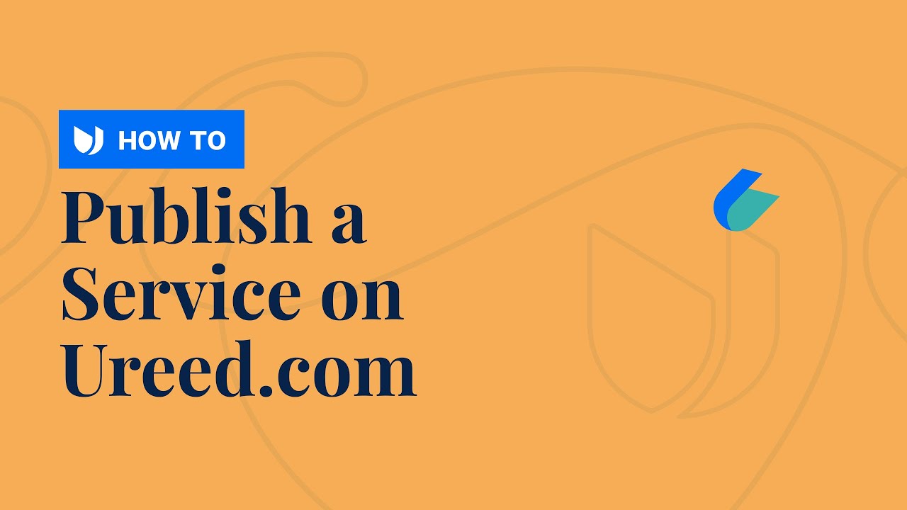 How to publish a service on Ureed.com - YouTube