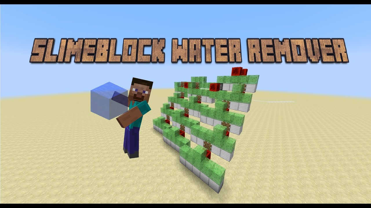 Minecraft::Slimeblock Water Remover - YouTube