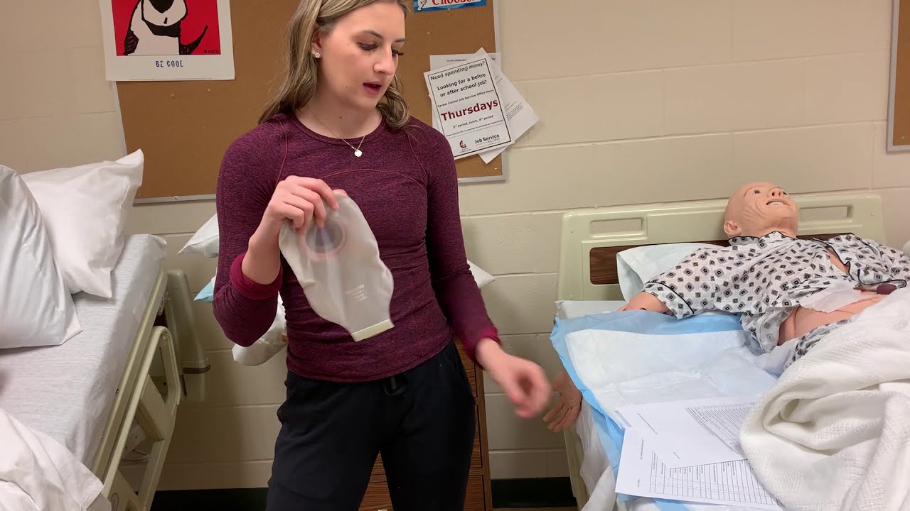 Nursing Assisting Skill VIII Caring for an Ostomy - YouTube