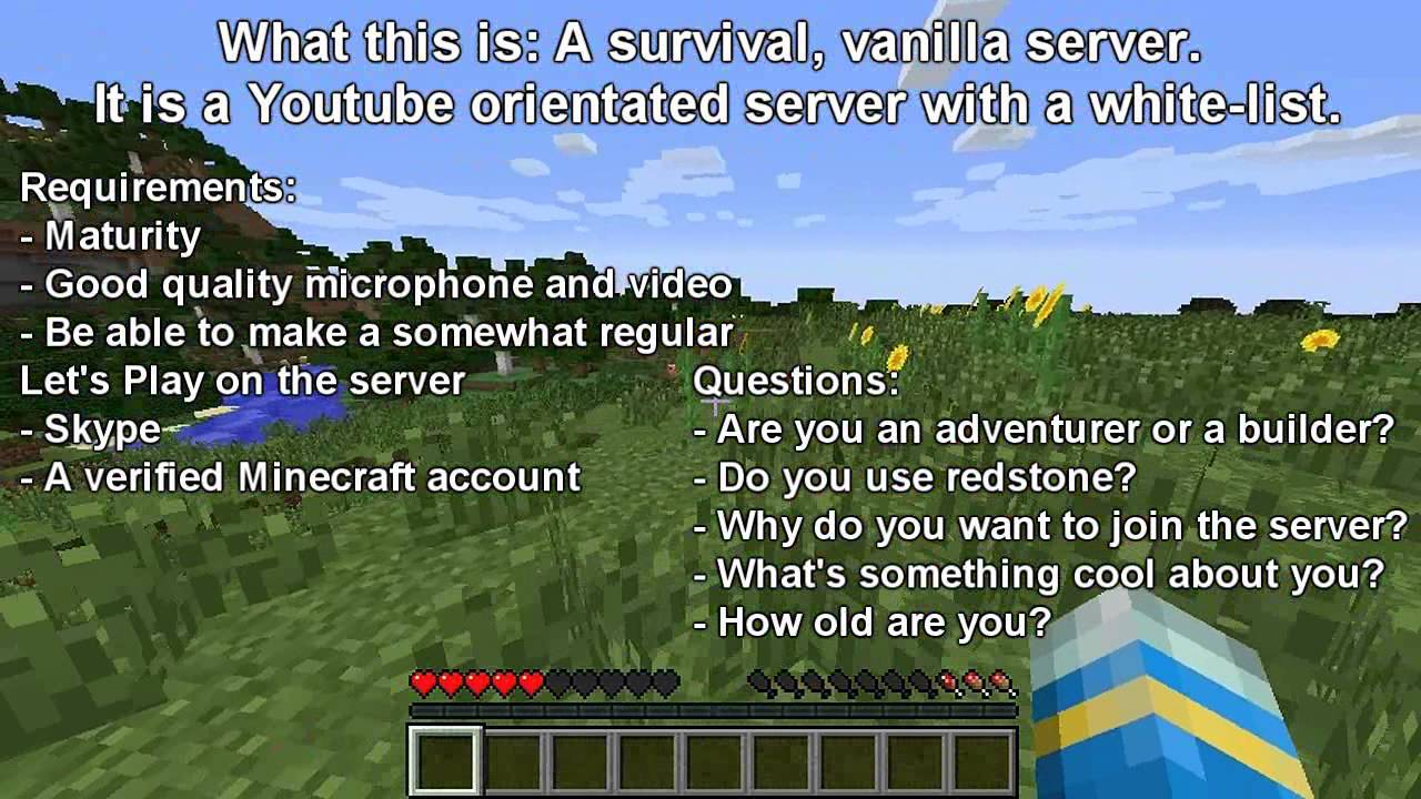 Minecraft Server Announcement - Application Video - APPLY NOW! - YouTube
