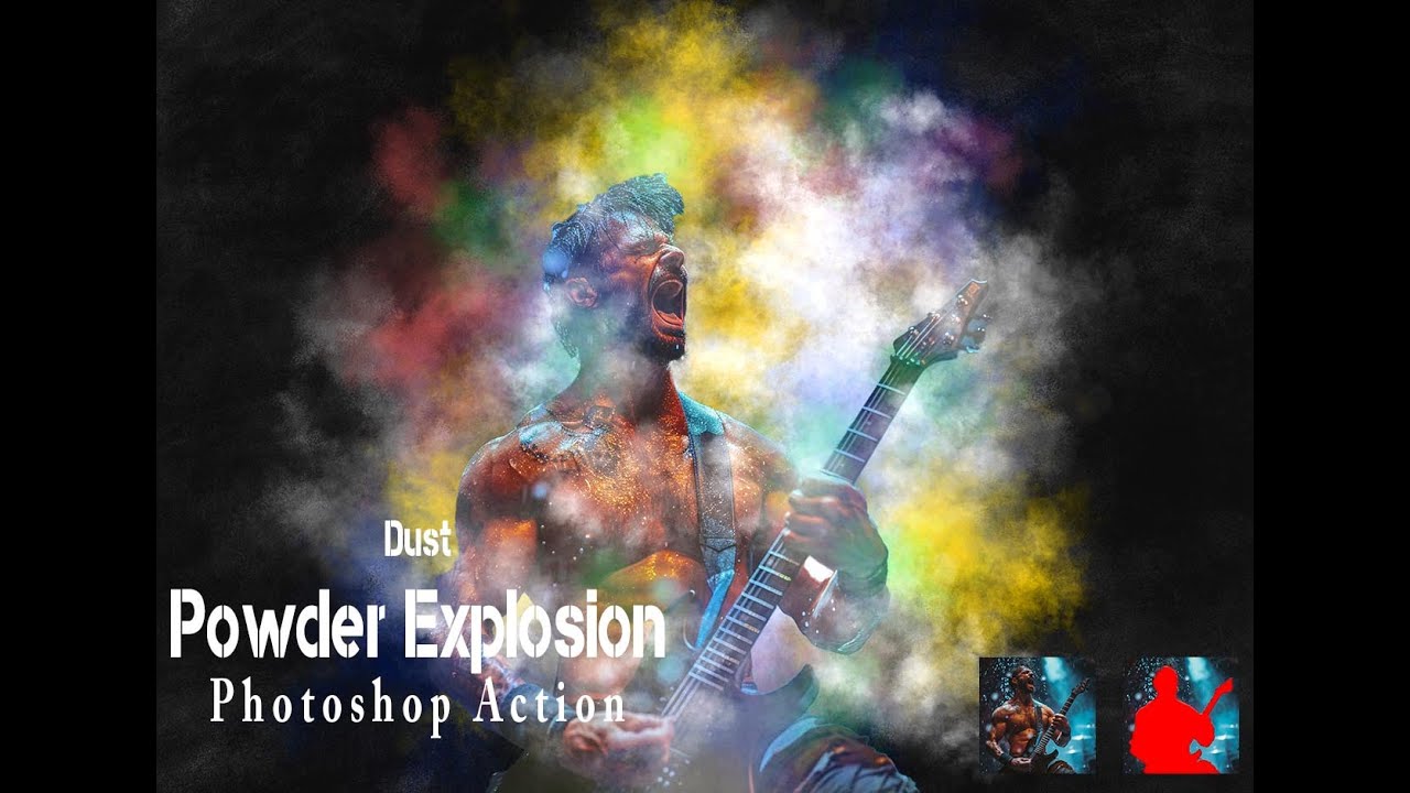 Dust Powder Explosion Photoshop Action - YouTube
