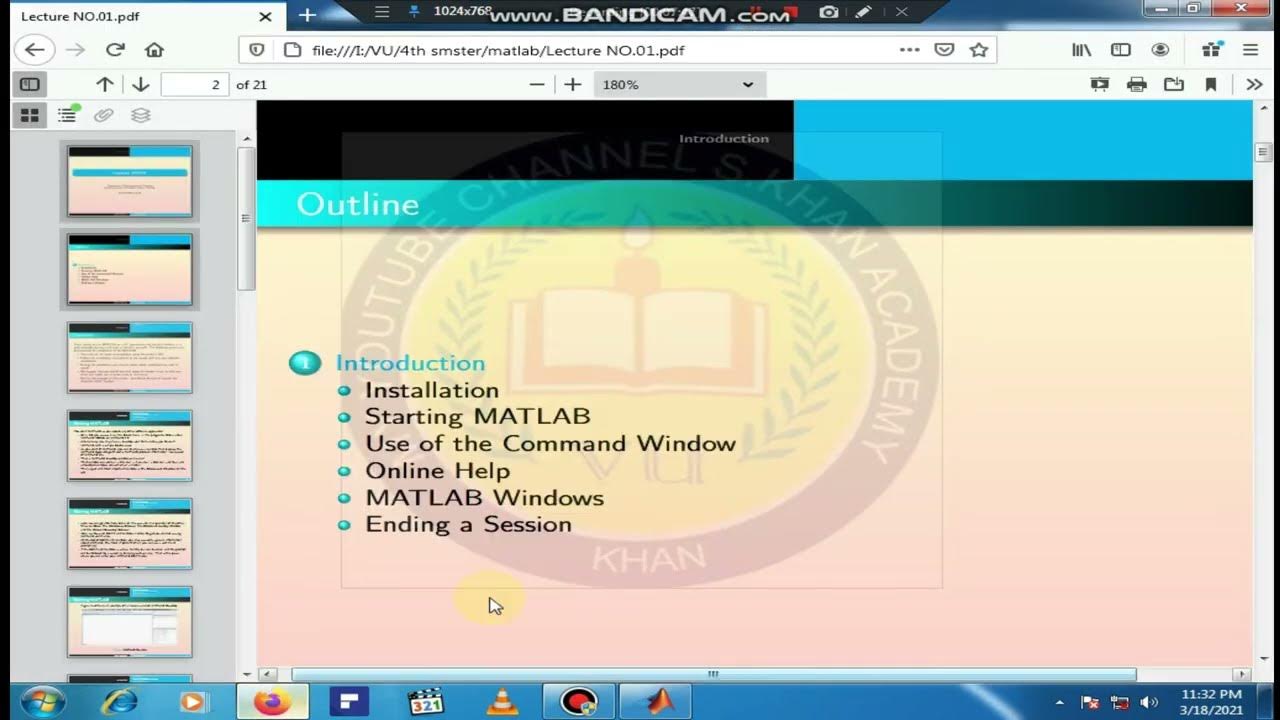 MTH643 lec1 how we use MATLAB. Basics about MATLAB - YouTube