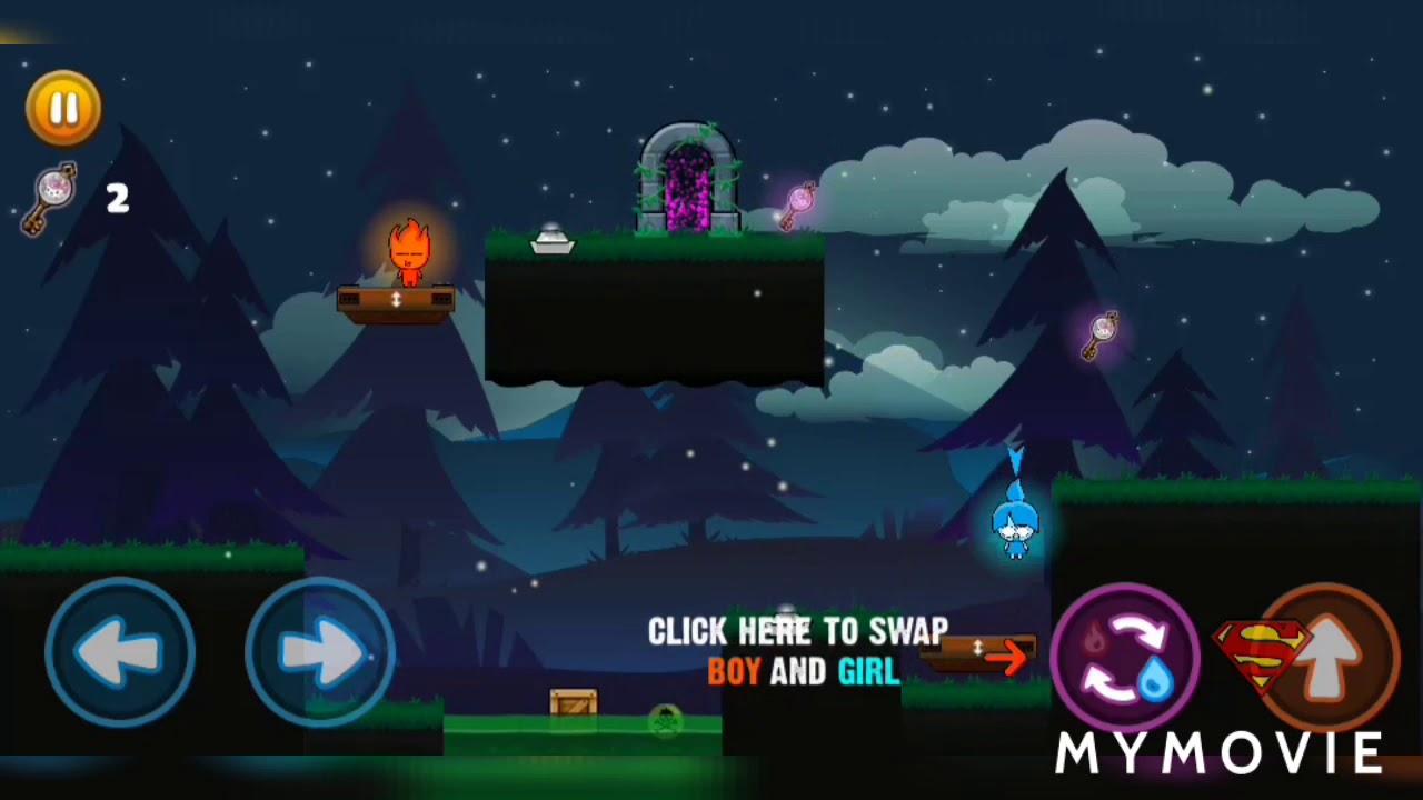 Red boy and blue girl #1 niveau easy 1-10 - YouTube