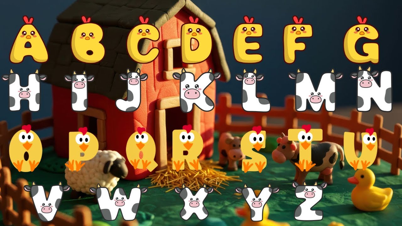 ABCD Song 🎶 |Extra Colorful & Vibrant Fun Animal Alphabet A–Z for Kids ...