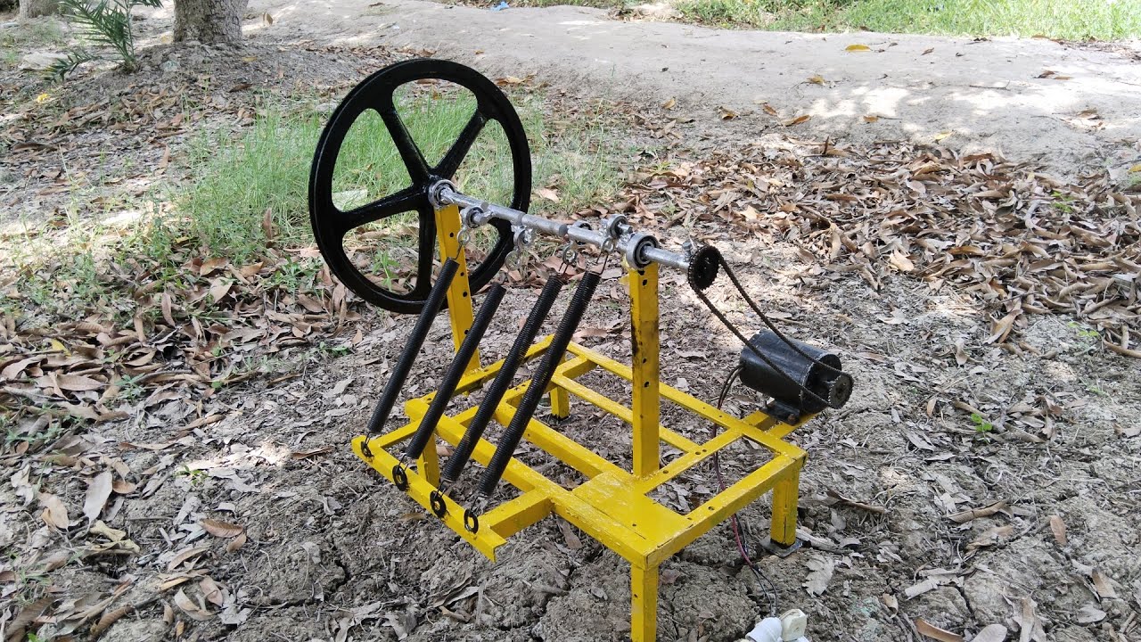 Flywheel Free Energy Spring Machine at Home Make Free Energy Power at ...
