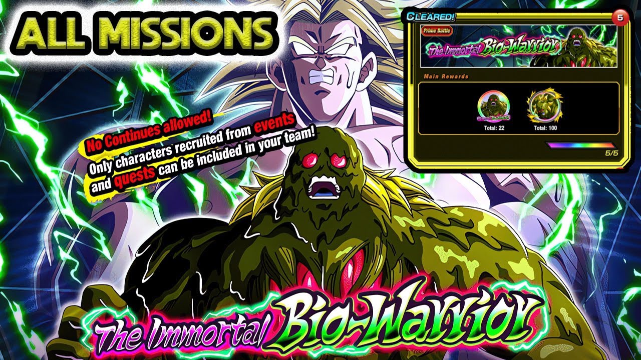ALL MISSIONS COMPLETED! LR BIO BROLY PRIME BATTLE EVENT! Dragon Ball Z ...