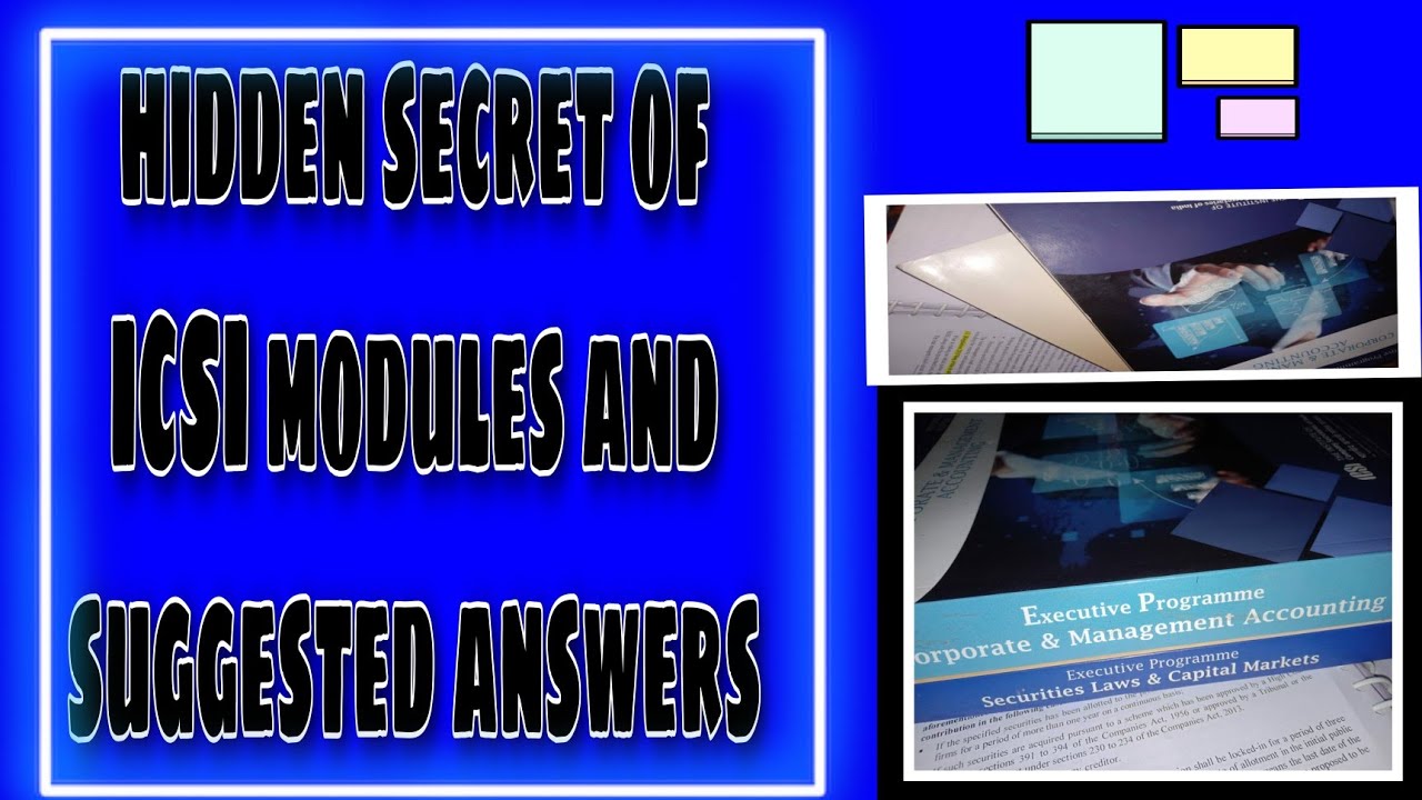 Importance of ICSI study material and suggested answers ll📚📝 # CS ...