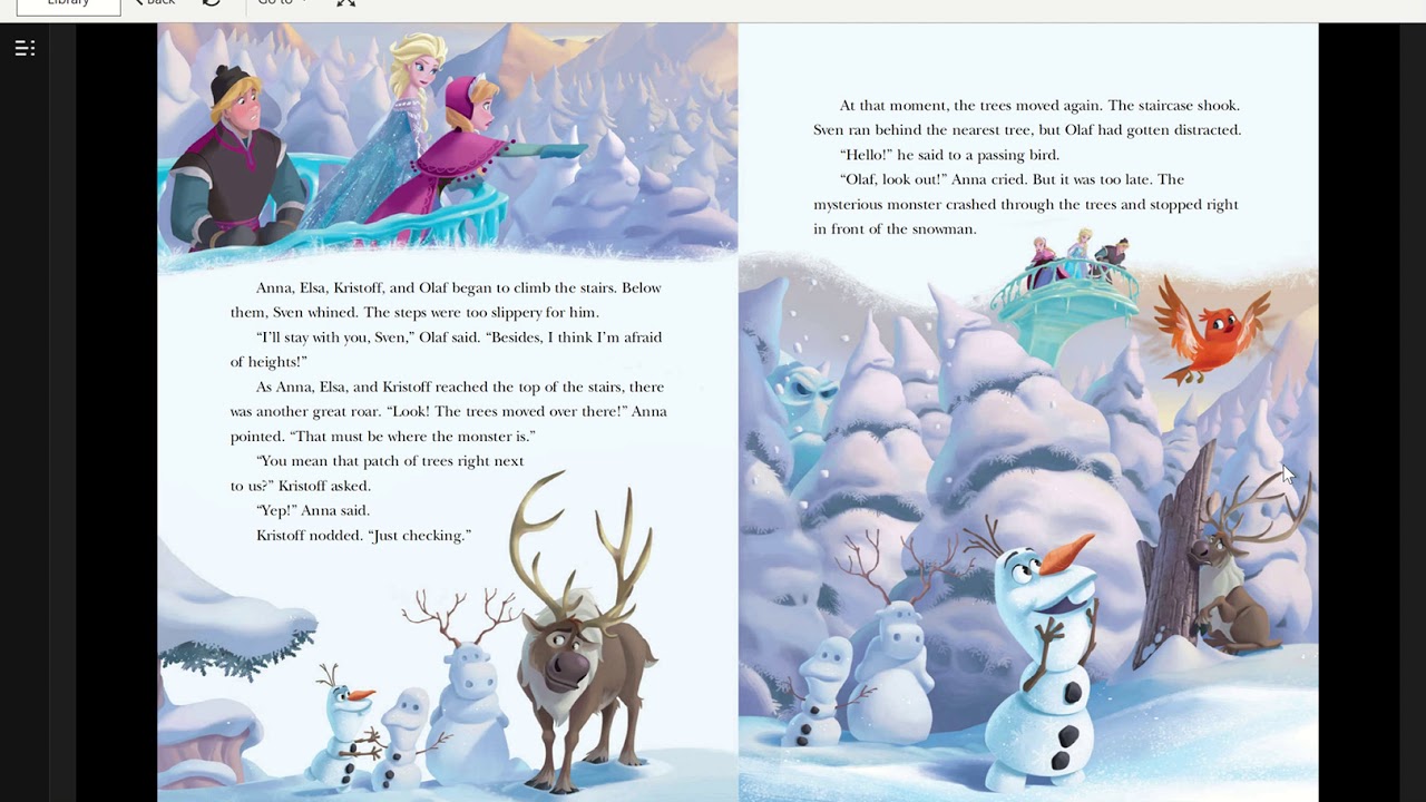 Mema Reading: Frozen 5 Minute stories 1st story - YouTube