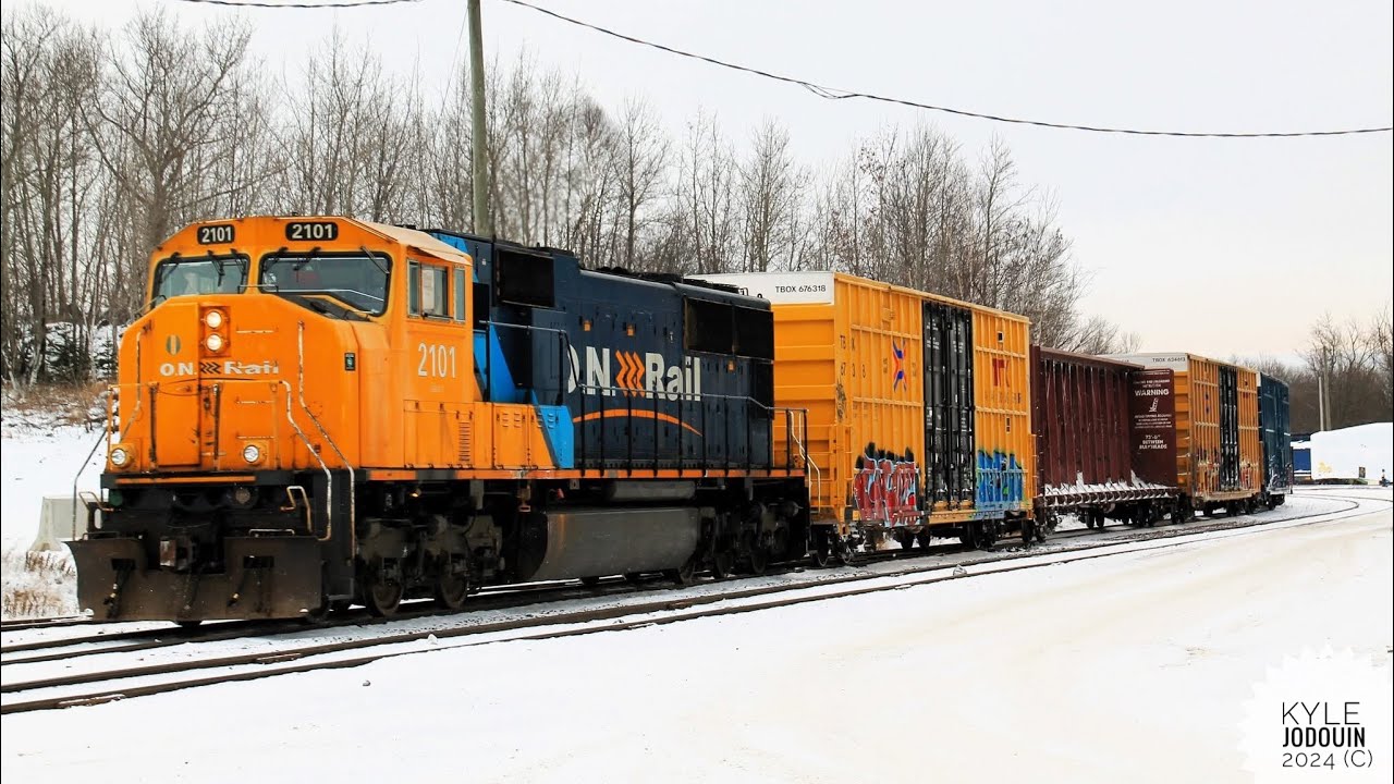 Rare SD75i on the ONR north bay yard Job ON 2101 is seen working the ...