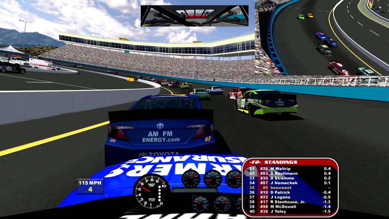 [1080p] NR2003: 2013 Cup Mod (BR13 Gen6) - 16 Laps at Phoenix - YouTube