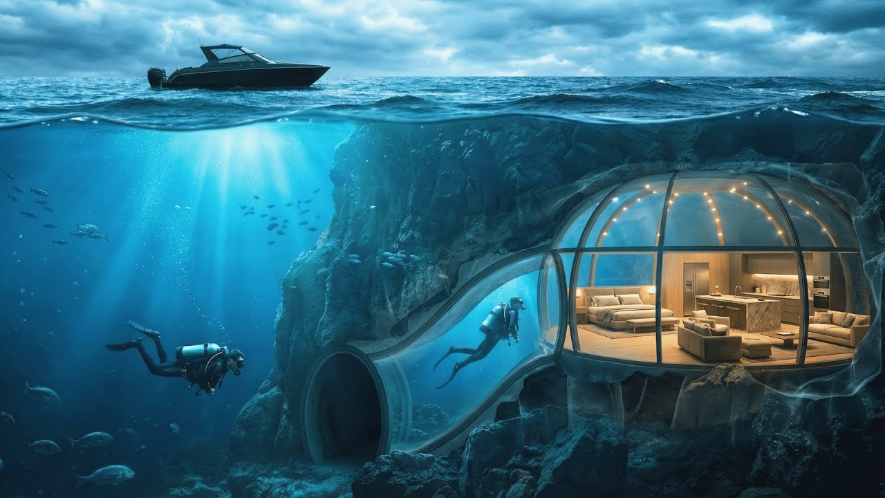 Building a SECRET HOUSE inside an UNDERWATER CAVE — Open Sea Build ...