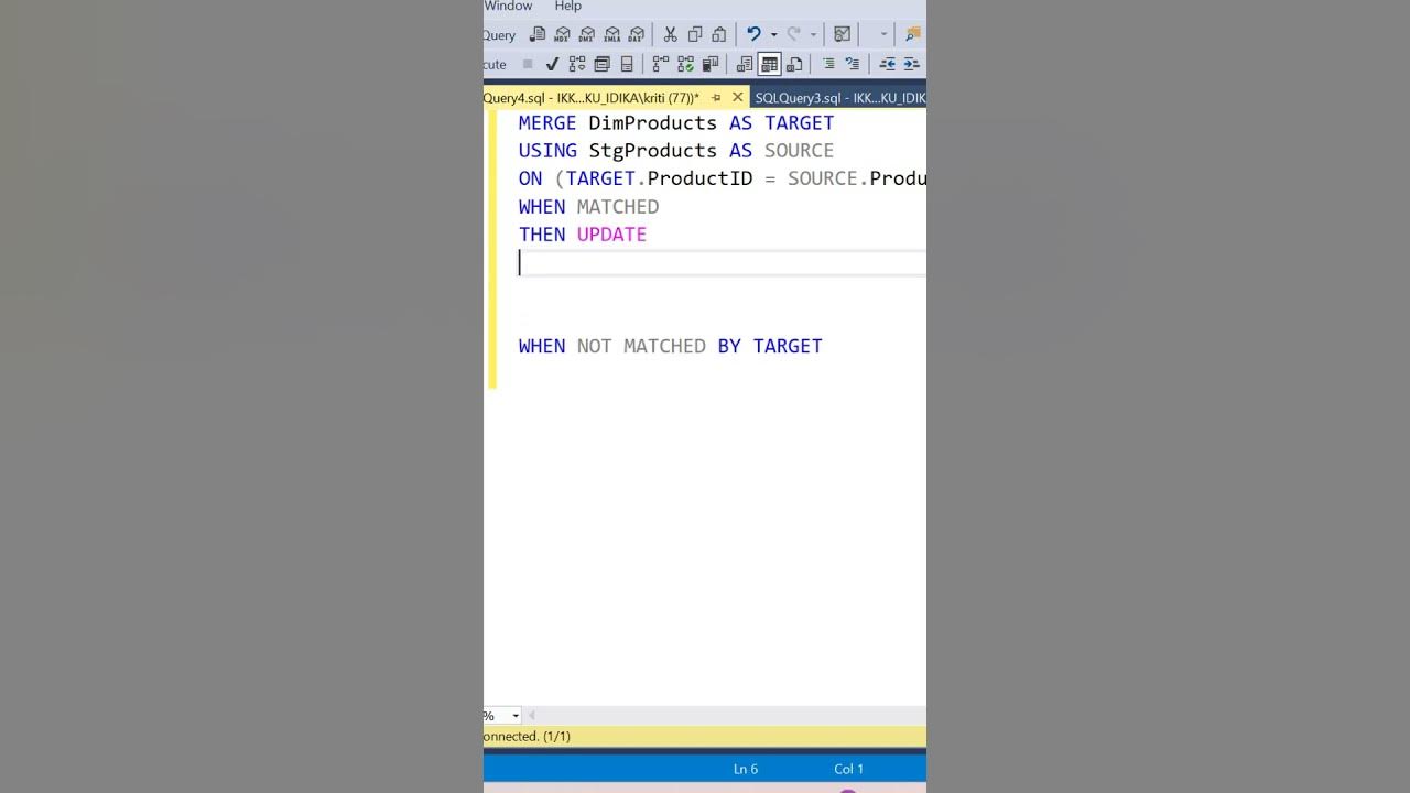 Sql Tricks Insert And Update In Single Statement Merge Sqltips Sqlinterviewquestions Youtube