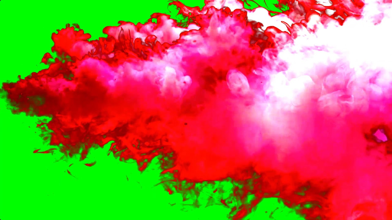 Red Smoke in Slow Motion (green screen) - YouTube
