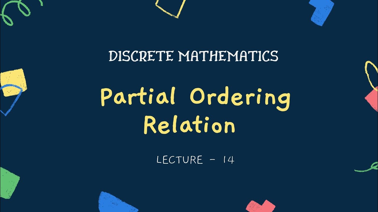 #14(Partial Ordering Relation) Discrete Mathematics - YouTube