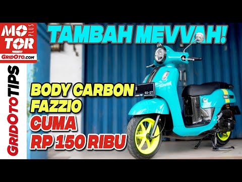 Modifikasi Simpel Yamaha Fazzio Modal Cover Body Carbon | Gridoto Tips ...