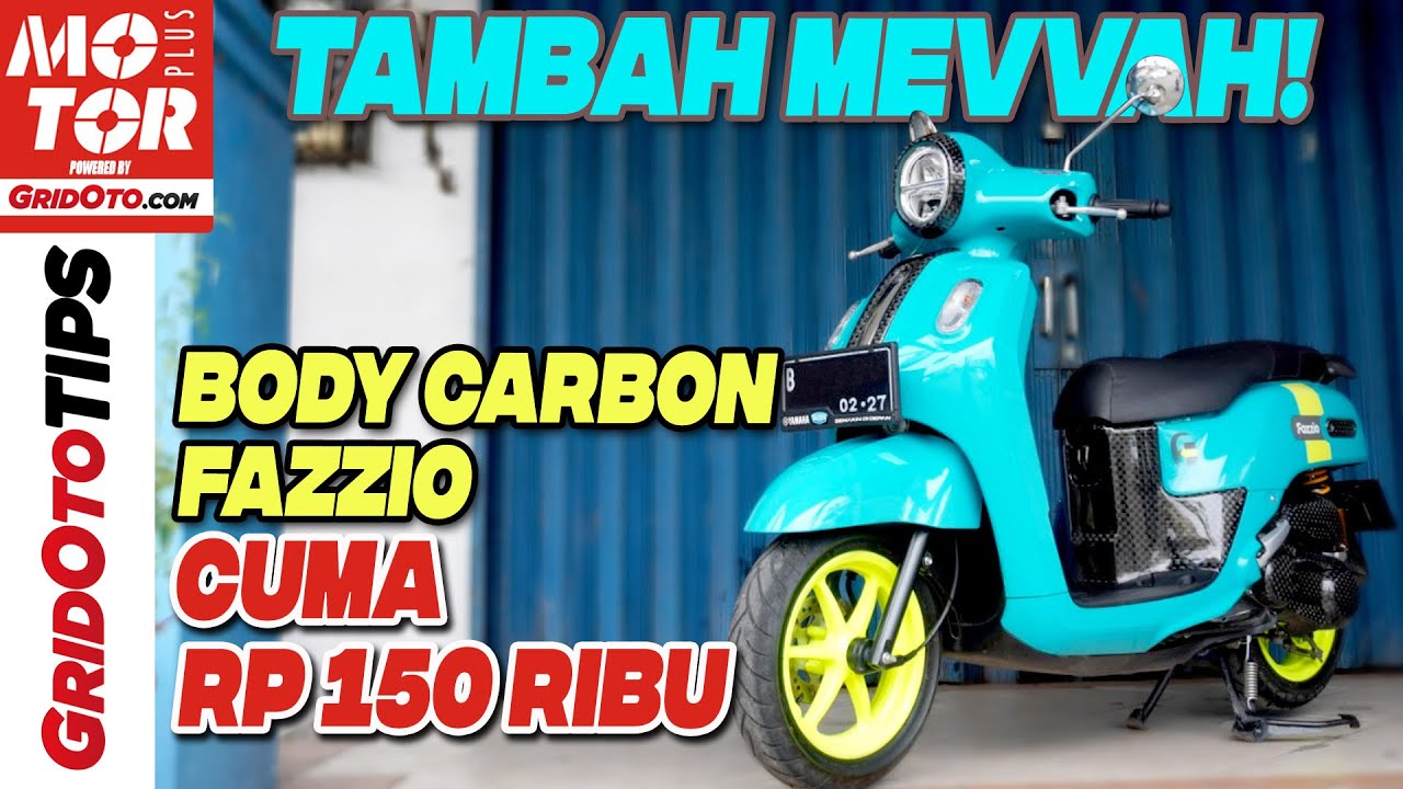 Modifikasi Simpel Yamaha Fazzio Modal Cover Body Carbon | Gridoto Tips ...