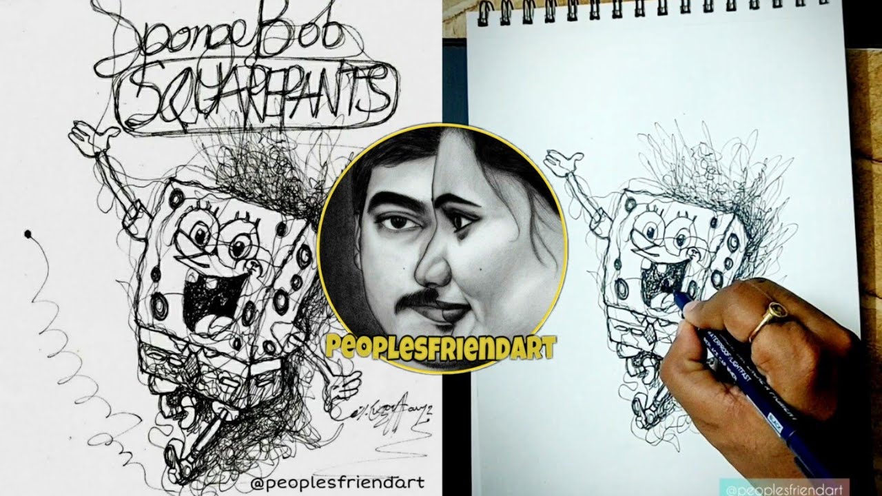 SpongeBob SquarePants Continuous Line Drawing by Peoplesfriendart | ONE ...