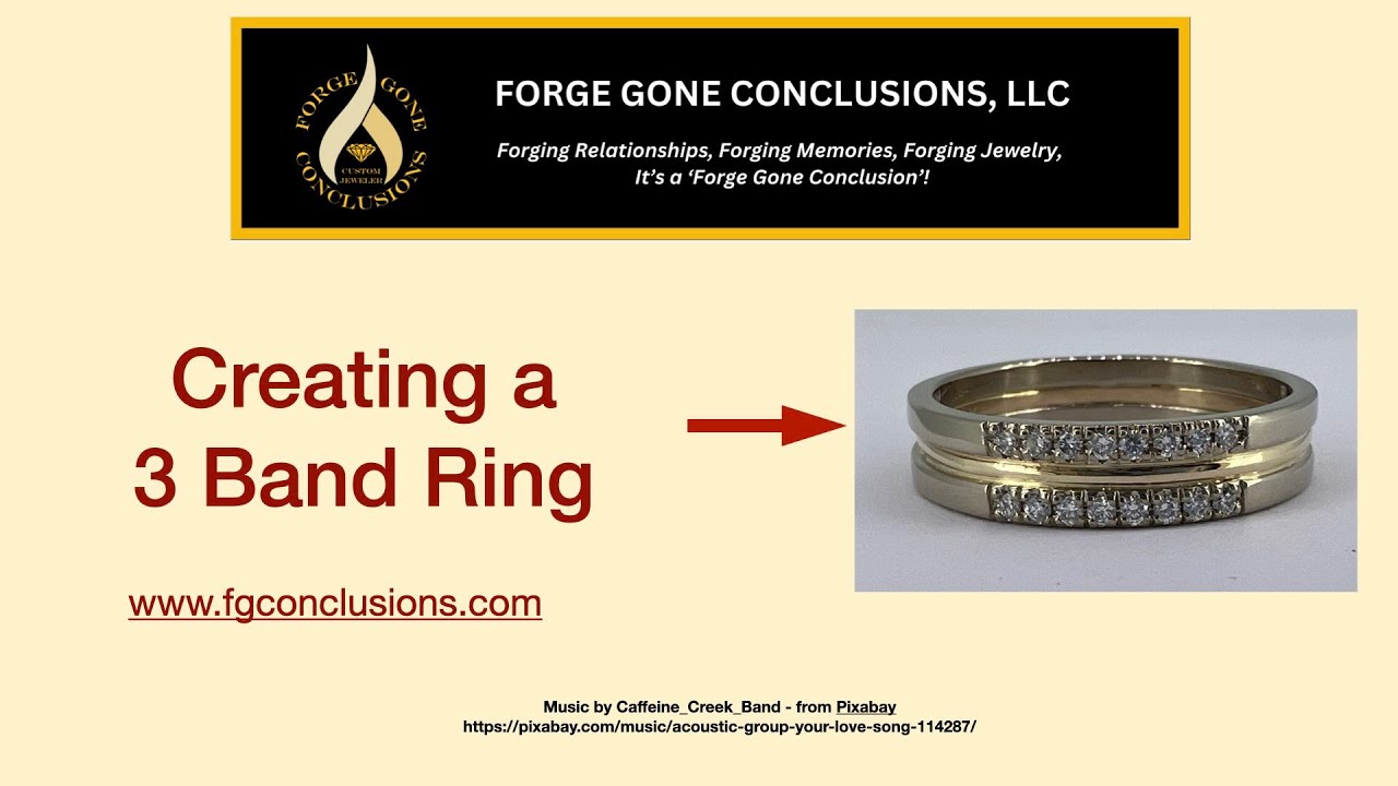 Creating a 3 Band Ring with Diamonds - Custom Anniversary Band with ...