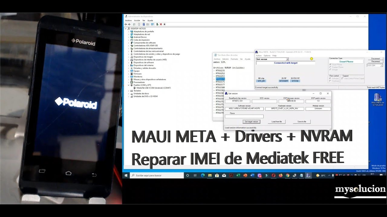MAUI META + Drivers + NVRAM Reparar IMEI de Mediatek FREE - YouTube