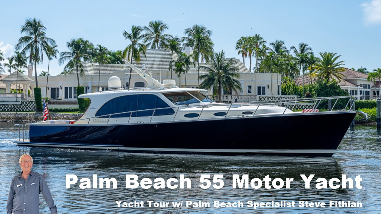 Palm Beach 55 Motor Yacht PB55 2022 Yacht Tour with Steve Fithian - YouTube