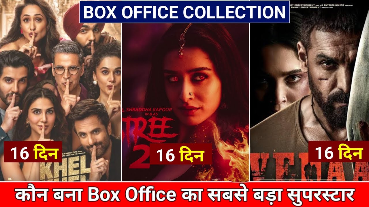 Stree 2 vs Khel Khel Mein vs Vedaa Box Office Collection, Stree 2 Box ...