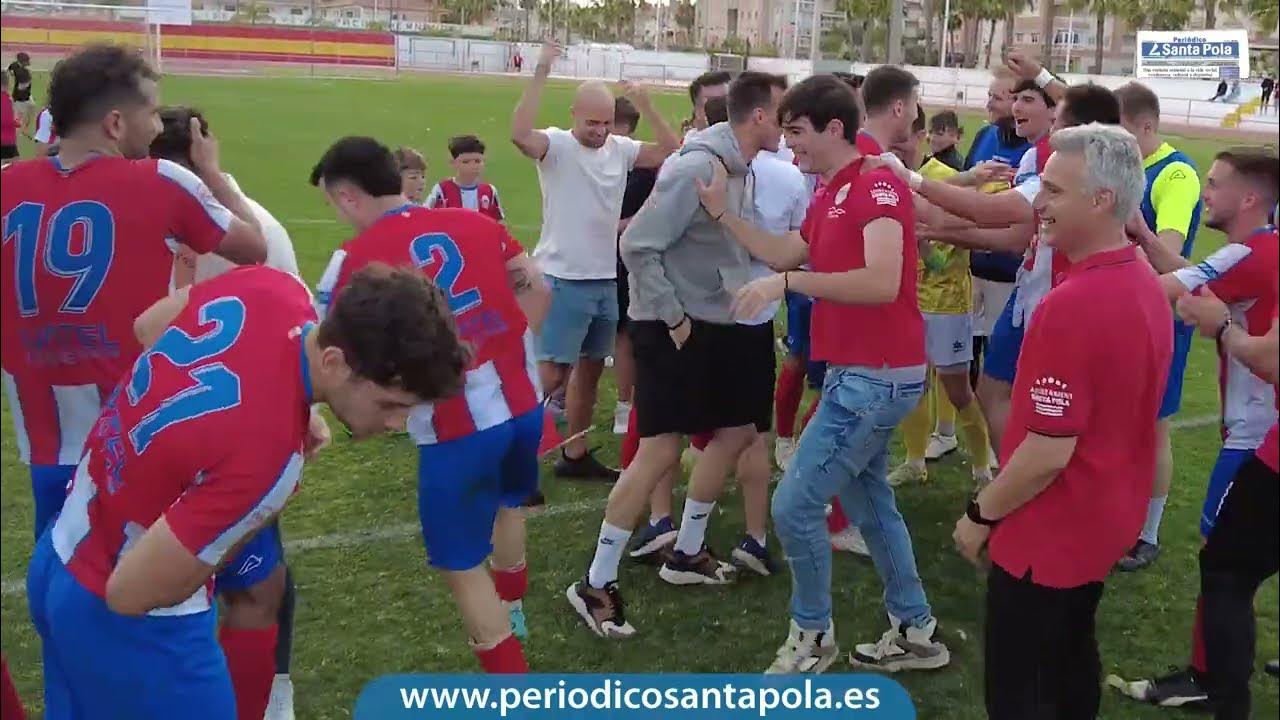 El Santa Pola C.F. logra el ascenso a la Lliga Comunitat - YouTube