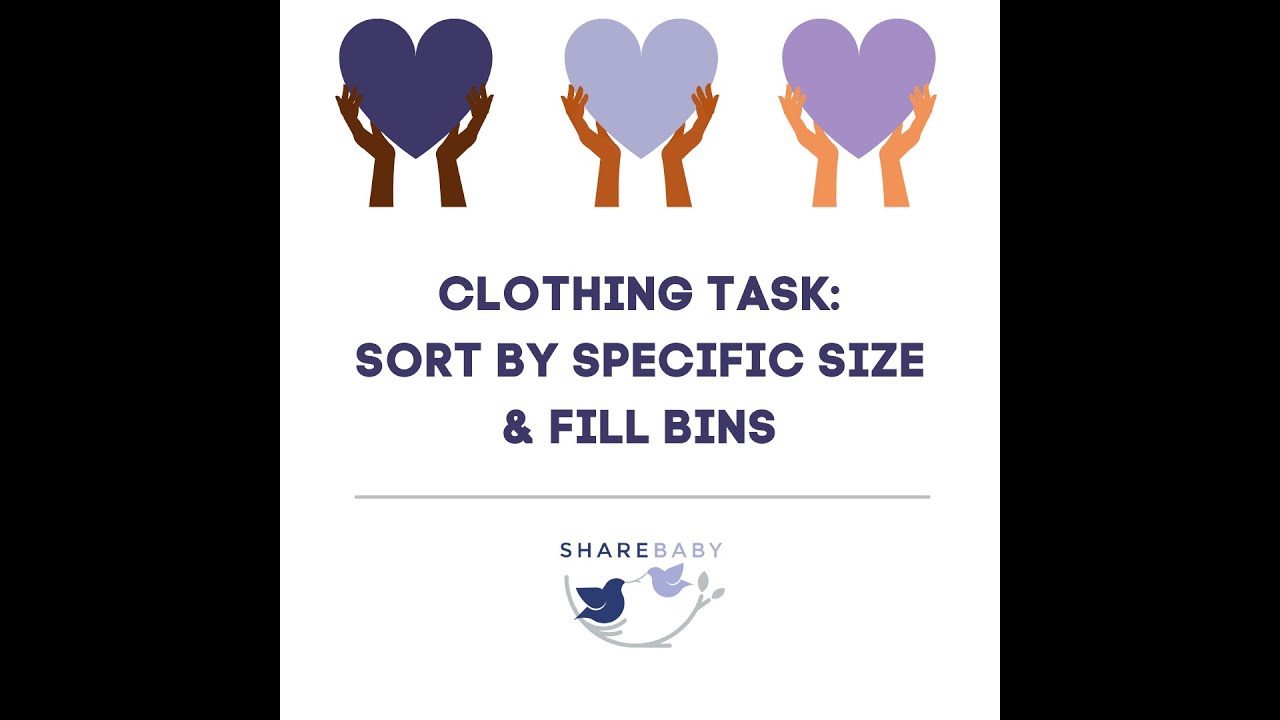 Clothing Task Sort by Size and Fill Bins - YouTube