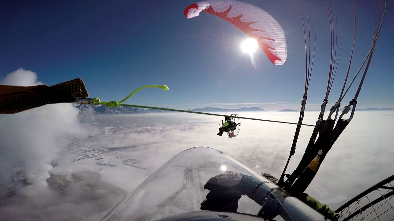 Paramotor Winter Wonderland!! Powered Paragliding The Inversion Above ...