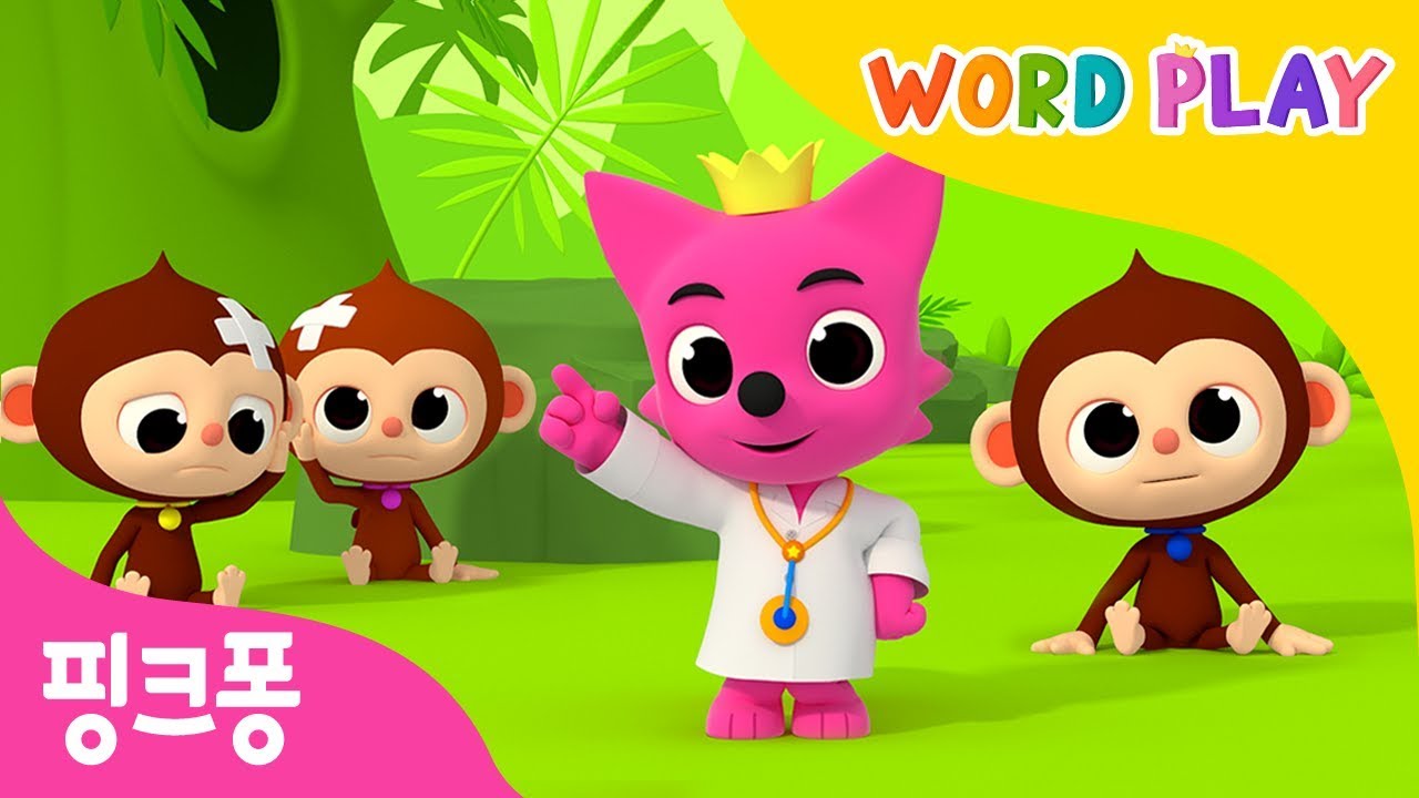 Five Little Monkeys | 핑크퐁과 노래하며 영어 단어를 배워요 | 워드플레이 | 영어율동동요 | 핑크퐁! 인기동요 ...