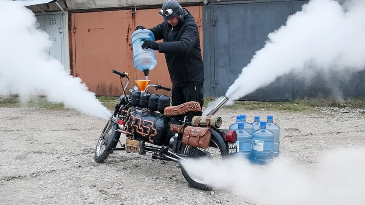 Fueling Russian Homemade Motorbike that Run on Water - YouTube