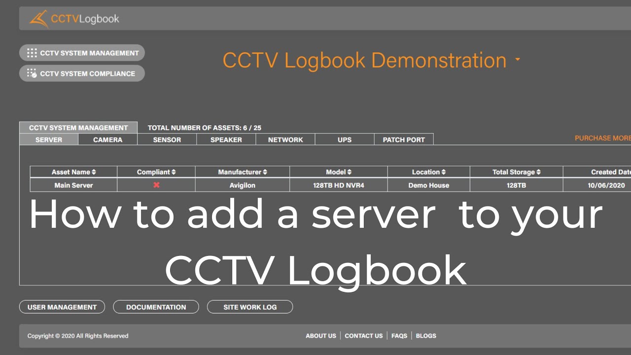 How to add a server on to CCTV Logbook - YouTube