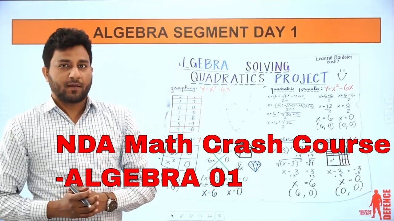 NDA Maths Crash Course- ALGEBRA 01 || Maths For Defence Exams (NDA, CDS ...