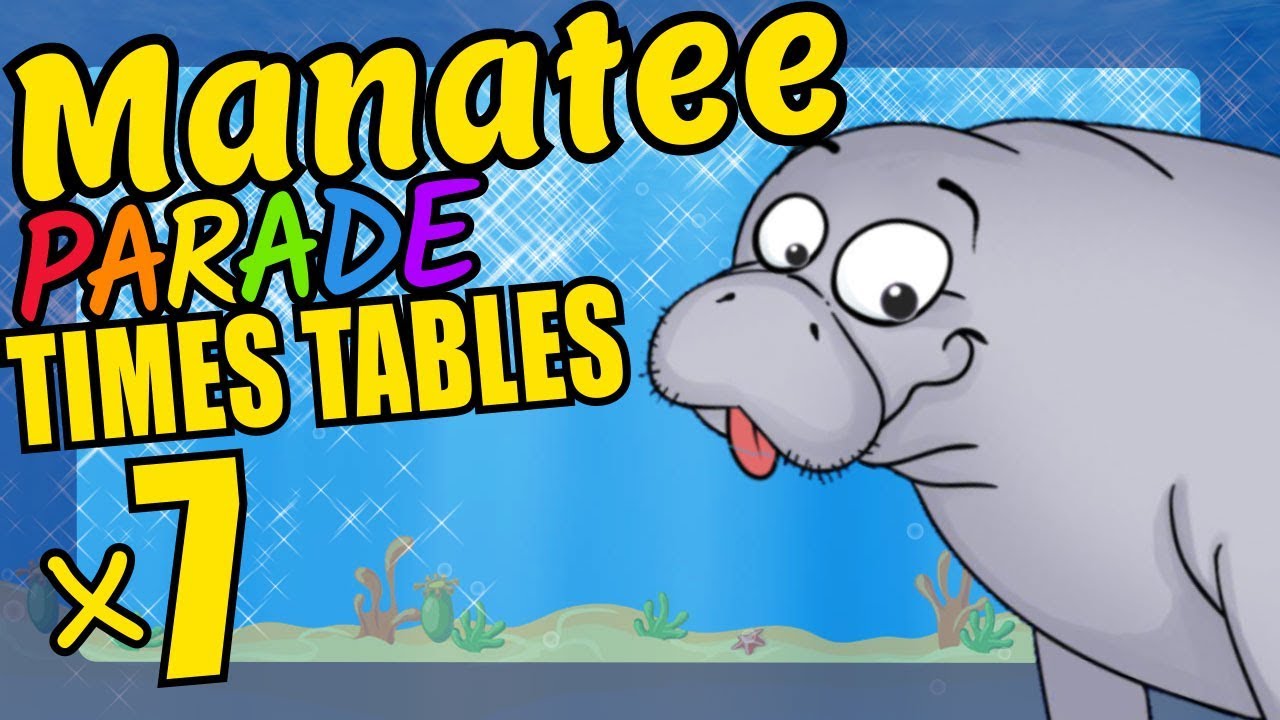 Manatees Teaching Multiplication Times Tables x7 Educational Math Video ...