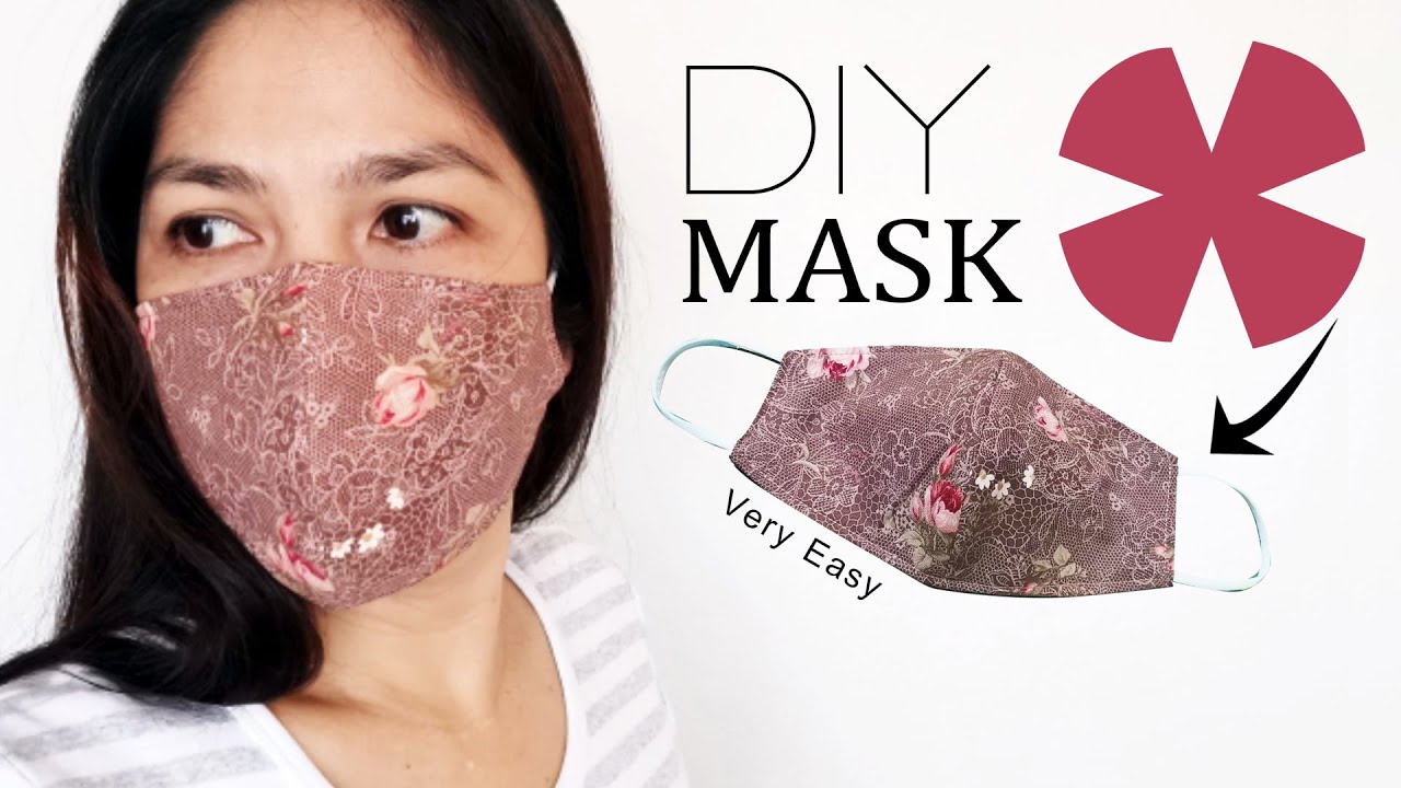 Very Easy Cute Breathable Mask! Diy Face Mask Making Ideas Easy Pattern ...
