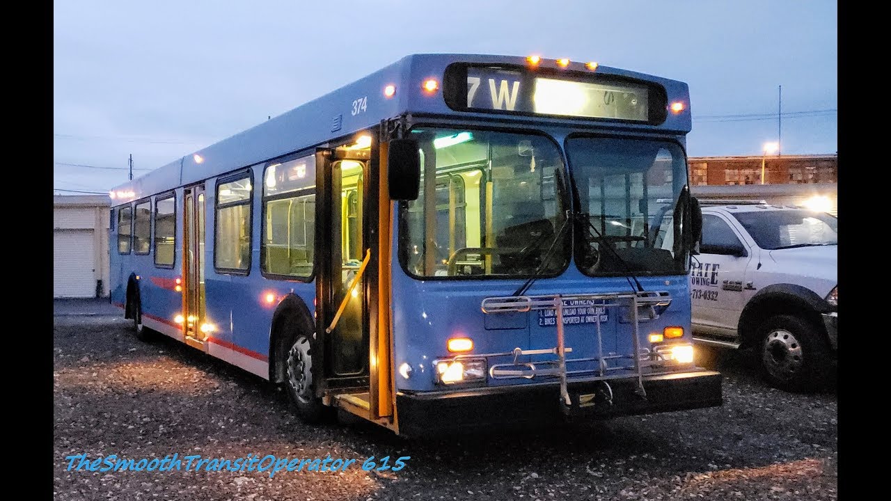 Meet my Ex Columbia Transit New Flyer D40LF Old Blue Bus 374 - YouTube