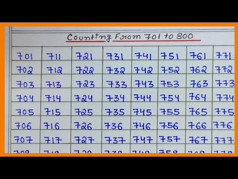 Counting From 701 to 800||Counting Numbers||701 to 800 Counting||701 to ...