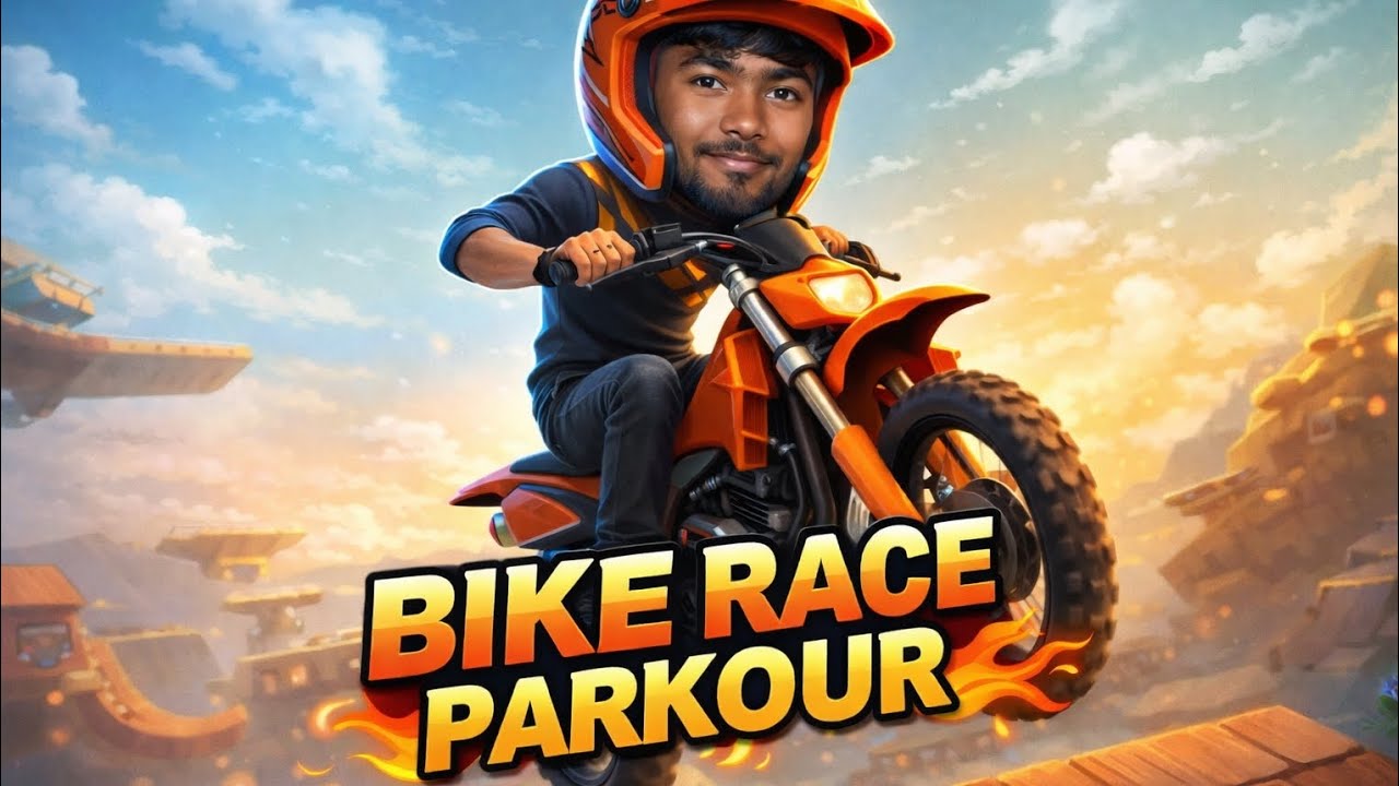 BIKE RACE PARKOUR 🔥 Real Face Extreme Stunt Challenge 😱 | Impossible ...