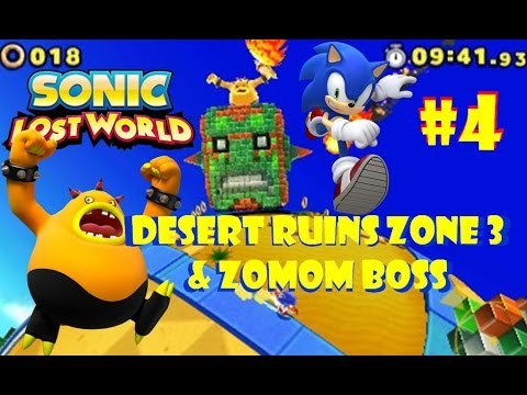 Sonic Lost World 3DS - Part 4: Desert Ruins Zone 3 & Zomom Boss - YouTube