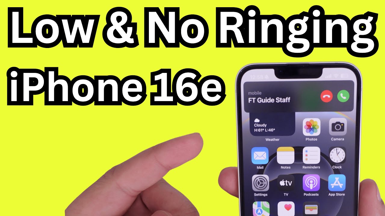 How to fix Not Ringing or Low Volume on iphone 16e for Incoming Call ...