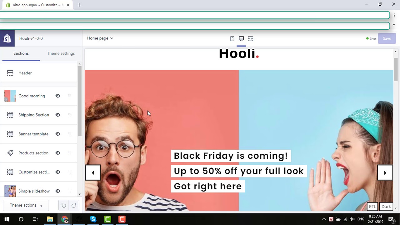 Hooli Shopify Theme - Install demo - YouTube