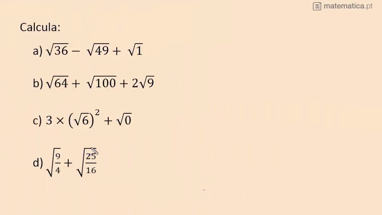 Expressões Numéricas Com Raiz Quadrada - FDPLEARN