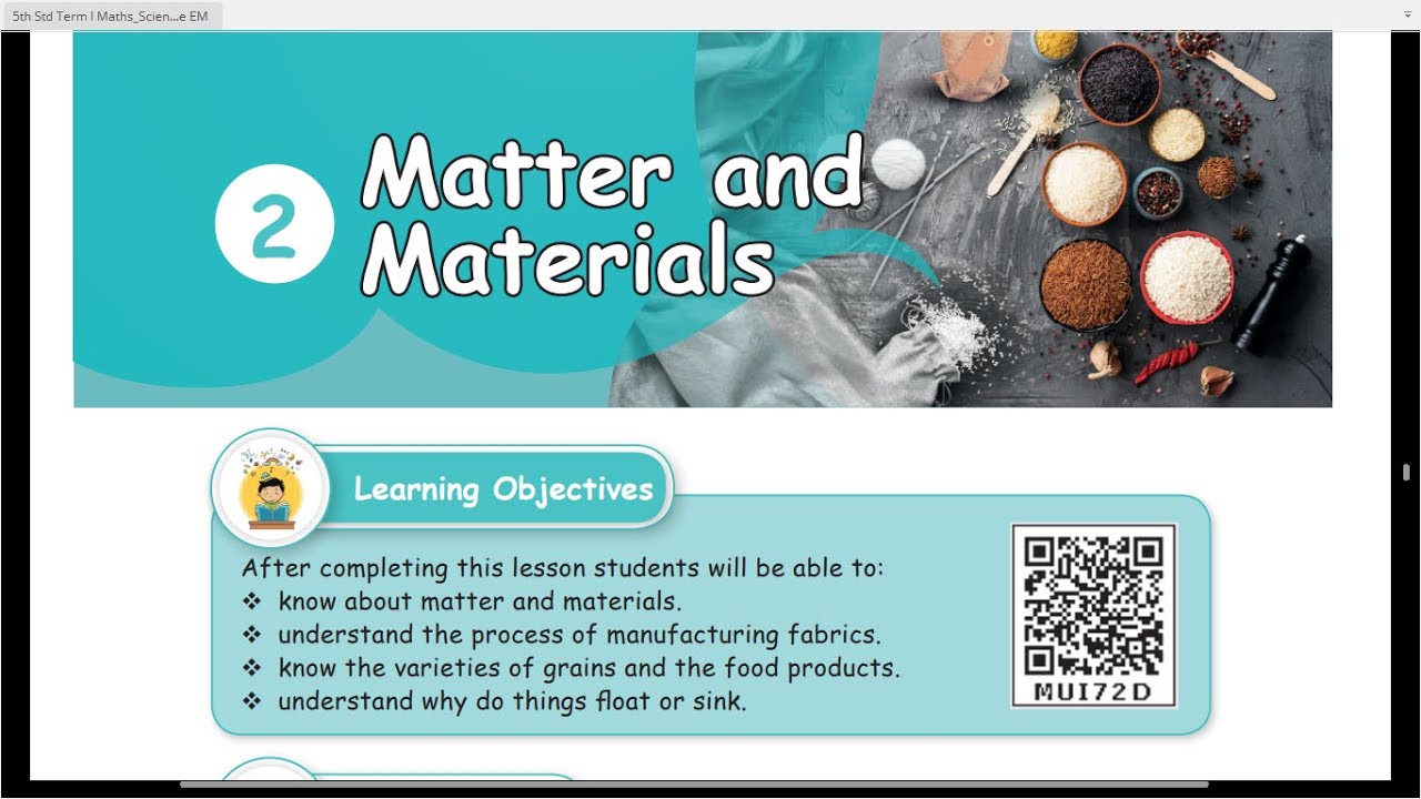 MATTER & MATEREIALS - PART 1 - UNIT 2 - TERM 1 - SCIENCE - 5TH STD ...