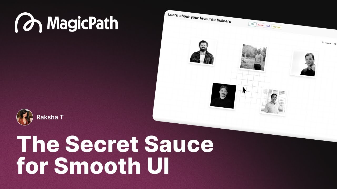 Step-by-Step Design Process for a Smooth, Animated UI using MagicPath - YouTube
