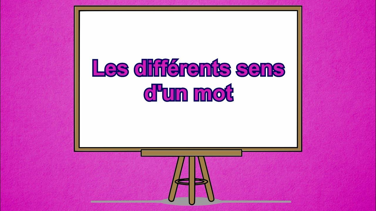 Les Différents Sens Dun Mot Vocabulaire Express Niveau Ce2 Youtube