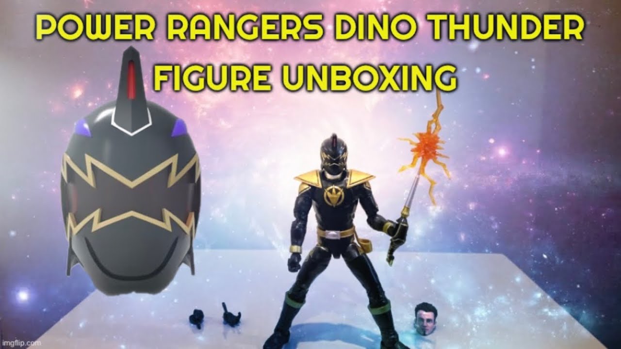 Power Rangers Black Dino Thunder Ranger Figure Unboxing - YouTube