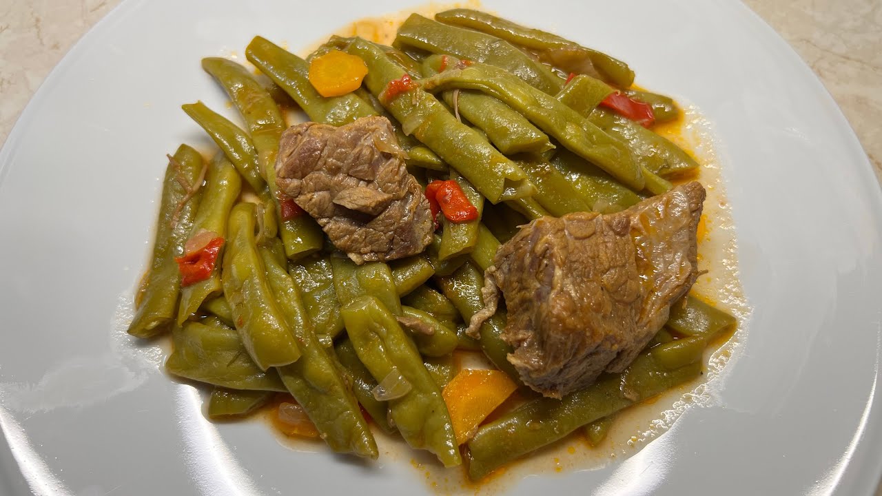 Τέλεια Φασολάκια με Μοσχαρίσιο Κρέας - Delicious Green Beans with Beef ...