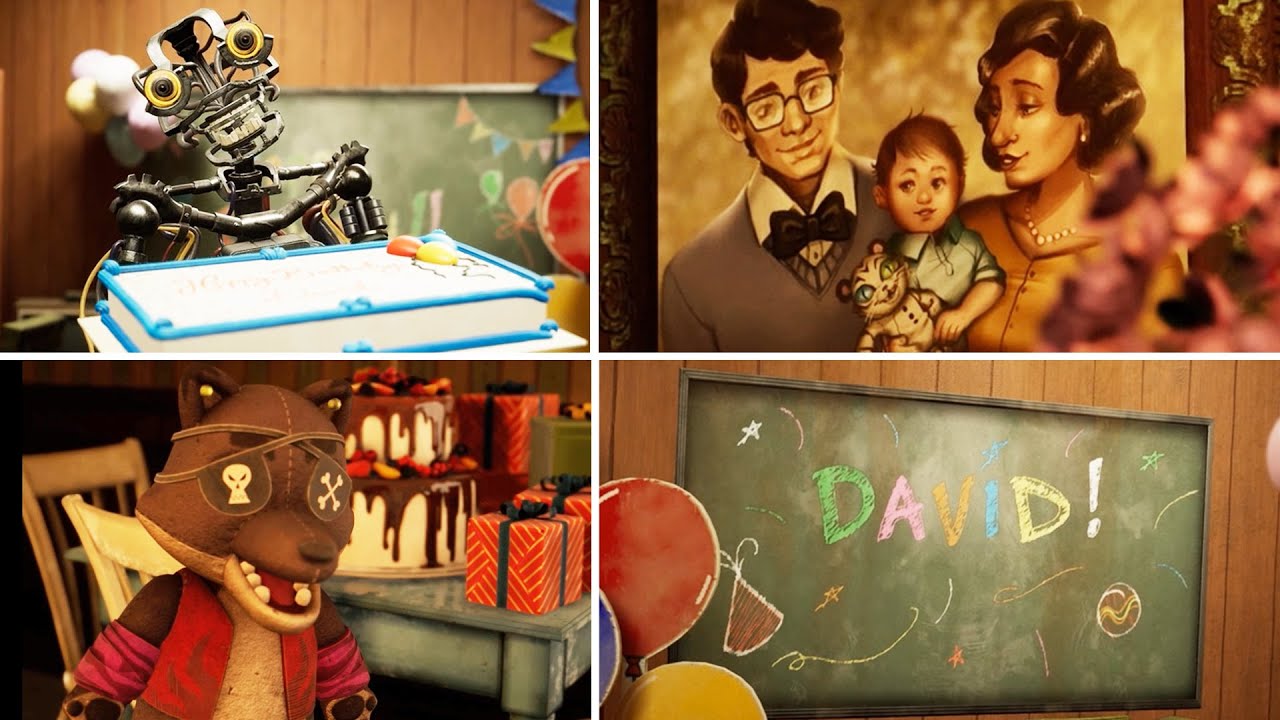 FNAF Secret Of The Mimic - All Davis Birthday Secret Scenes (Five ...