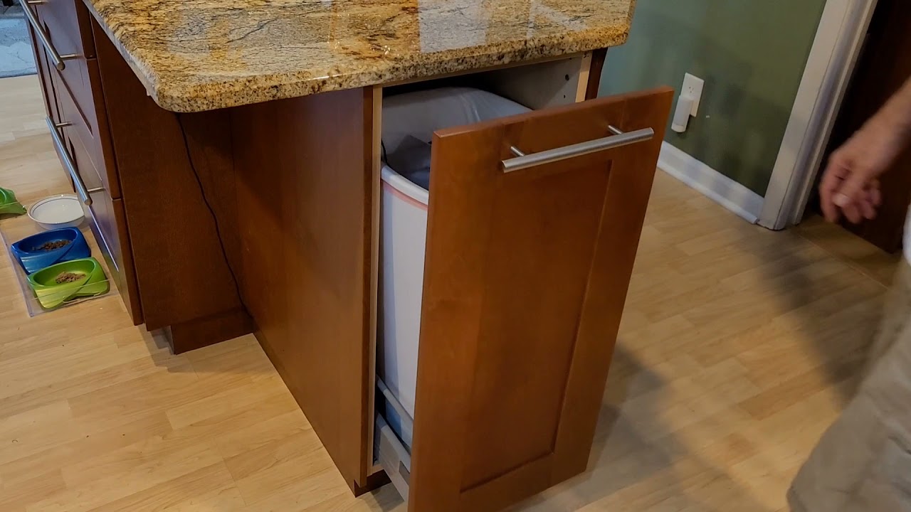 Garbage bin opener outside view - YouTube