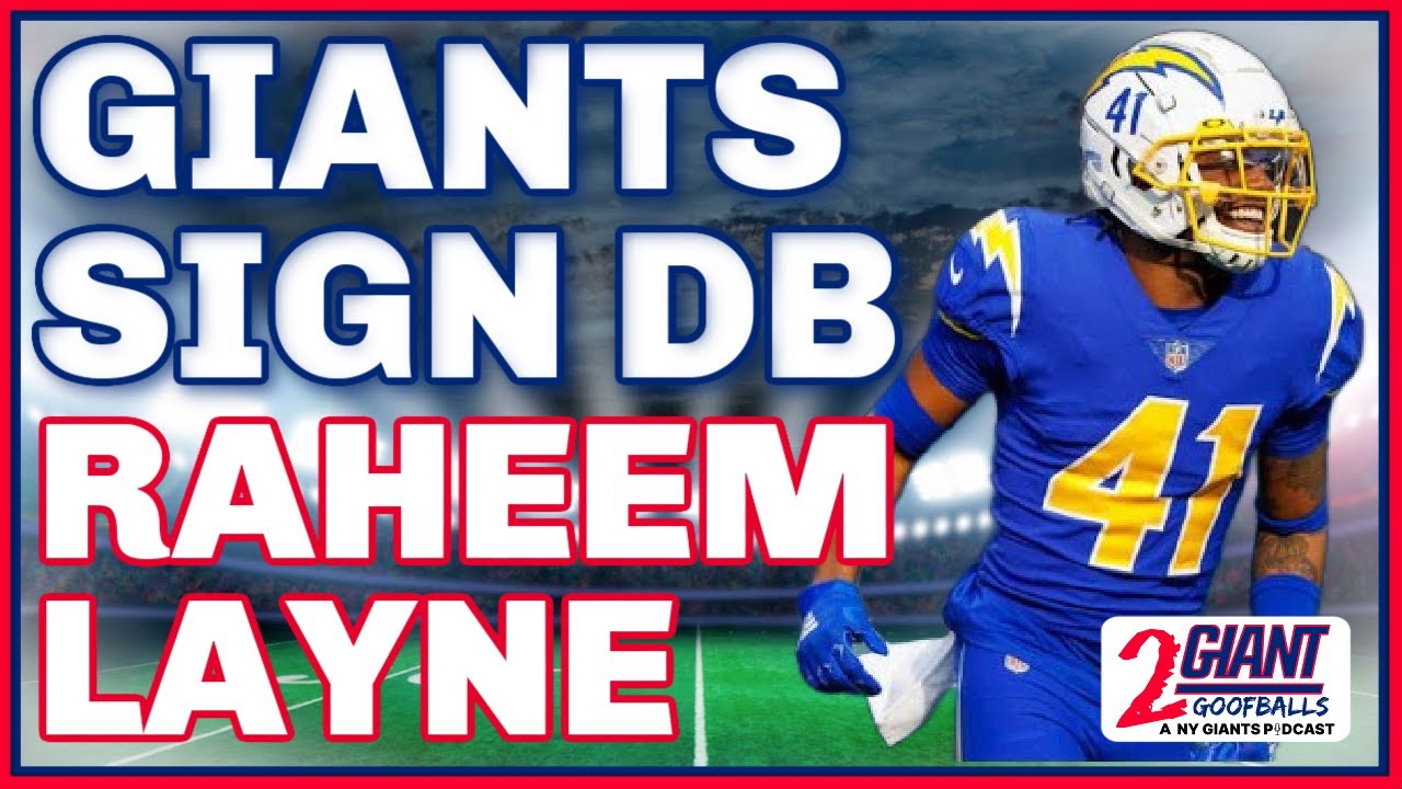 Giants Sign DB Raheem Layne: Special Teams Reinforcement or More? - YouTube