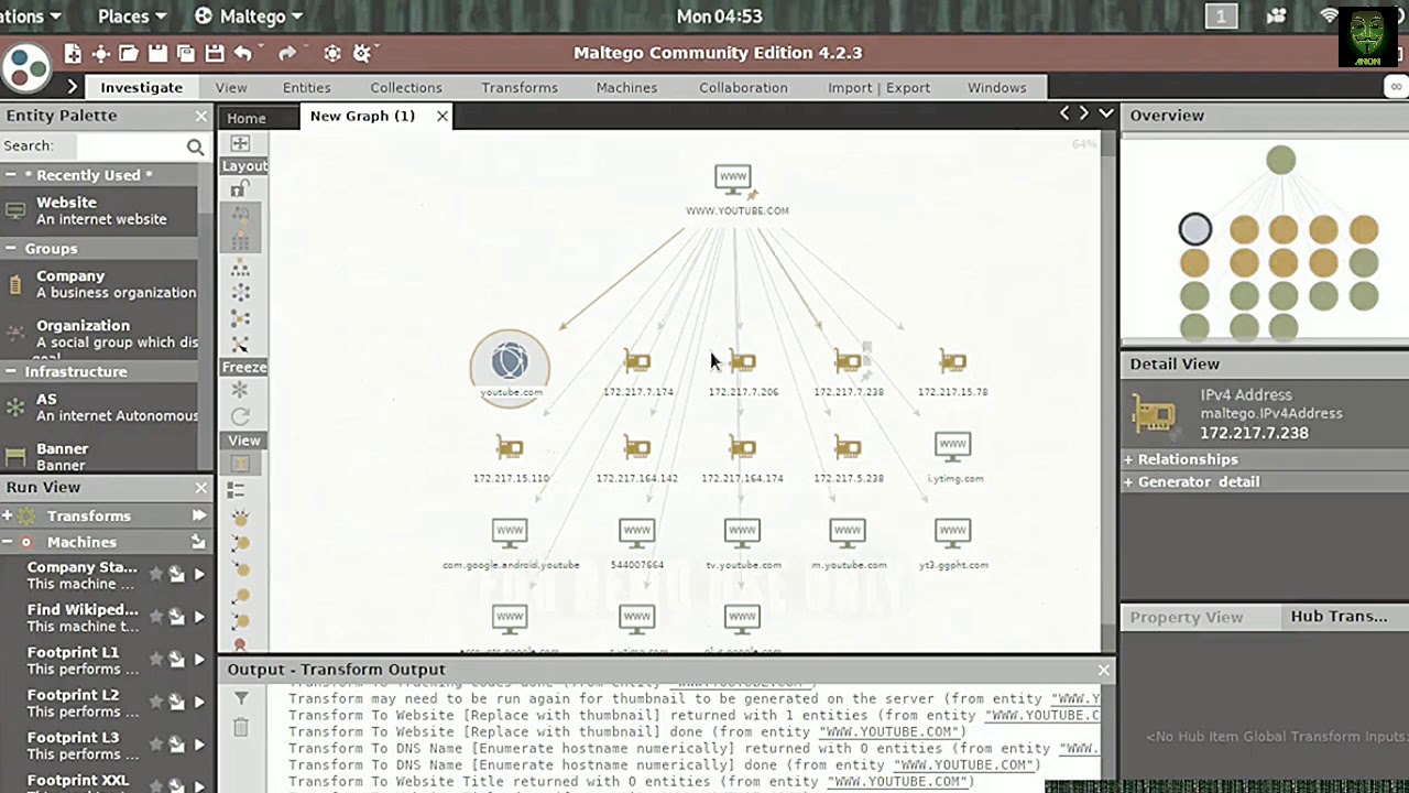 How To Information Gathering Using Maltego Tool (Maltego Part 5) - YouTube
